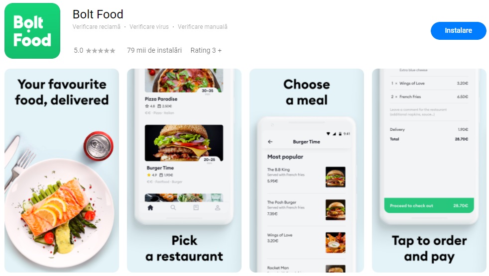 Bolt Food, una dintre cele mai populare aplicații de food delivery ajunge în Huawei AppGallery