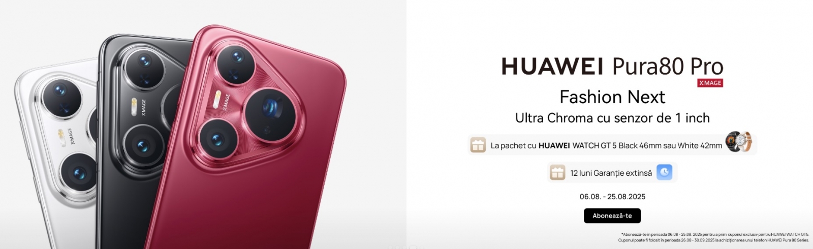HUAWEI aduce seria Pura 80 în România pe 26 august! Abonarea pe HUAWEI ...
