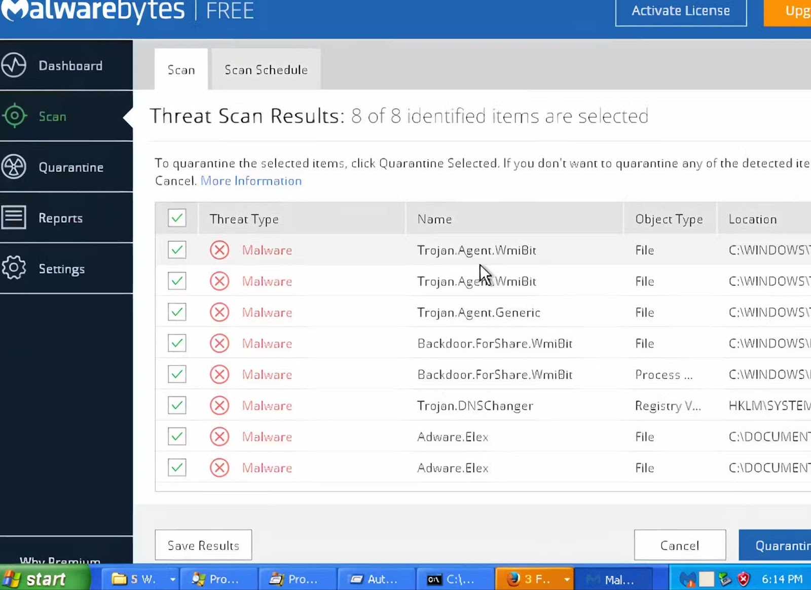 Cineva a conectat Windows XP la Internet şi... s-a umplut cu malware ...