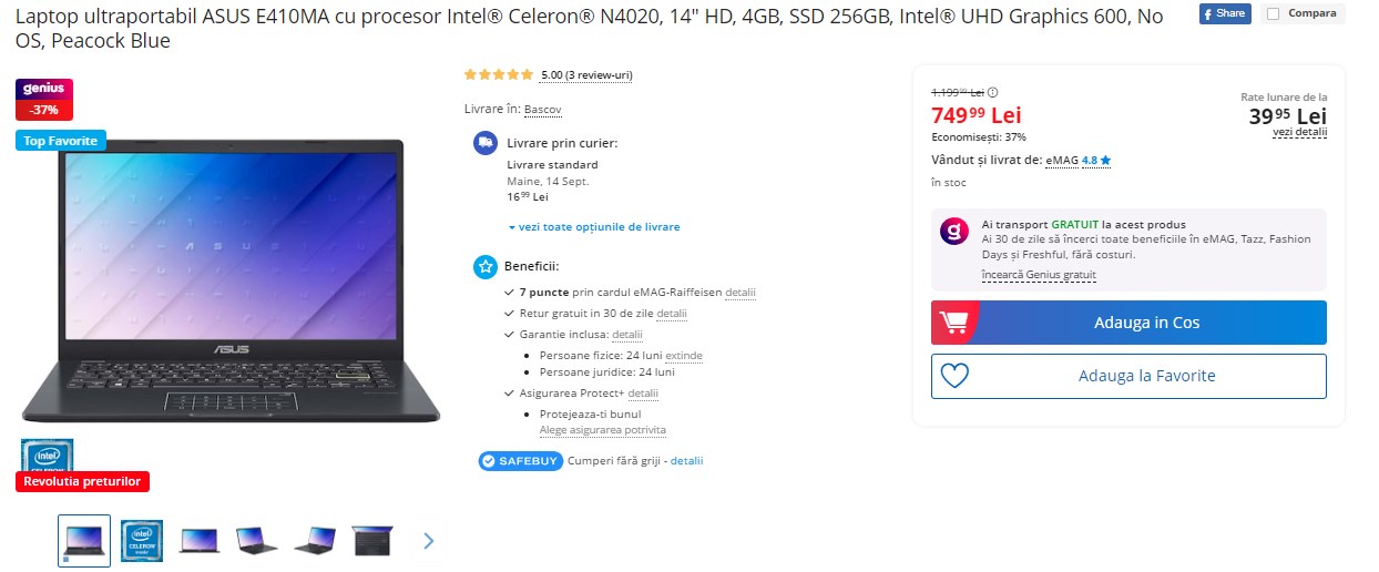A început Revoluția Prețurilor pe eMAG! Telefon cu ecran AMOLED la 799 ...