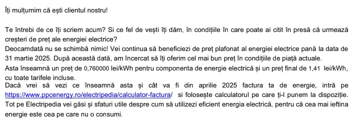 [UPDATE: Măsurile de plafonare revin] De la 1 aprilie se scumpește ...